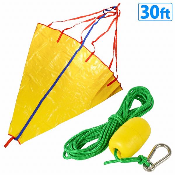・撥水性に優れたフロート・開閉がしやすいフック・釣果アップに活用！・耐水性抜群のシーアンカー！【セット内容】フロートロープ×1点、シーアンカー（カラー:イエロー）×1点【サイズ】LLサイズ（30ftまでの船舶に対応）（※詳細なサイズは画像を...