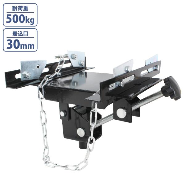 リフト不要でスムーズなミッション脱着作業を実現！このアダプターは通常のガレージジャッキの受け皿を外し装着するだけで、ミッション脱着作業に適したジャッキとして活用できます。受台の角度調節ハンドルを回す事で、受台角度を自由に変化させ、最適な角度...