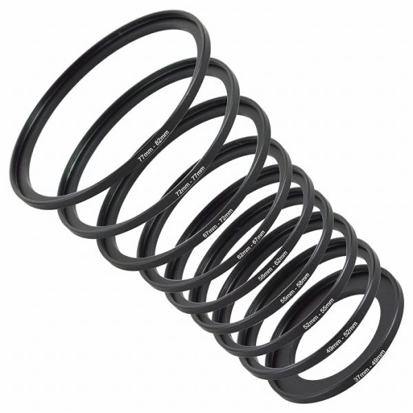 ステップアップリングは、レンズのフィルター径より大きなフィルターを取り付ける際に必要なリングです。これ１つで様々なフィルターに対応できるので、レンズごとにフィルターを購入する必要はなくコスパも抜群です！幅広いフィルターに対応！数枚重ねて使用...