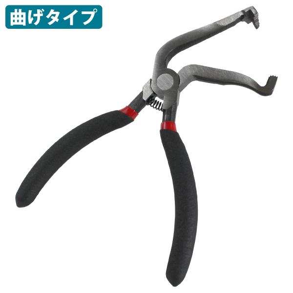 車やバイクの整備・電装系のDIYに欠かせない、配線カプラー専用の取り外し工具（曲げタイプ）です。狭い箇所や奥まった場所でも作業が可能です。ツメをピンポイントで押さえられる先端形状なため、カプラーを傷つけることなく、スムーズに脱着できます。