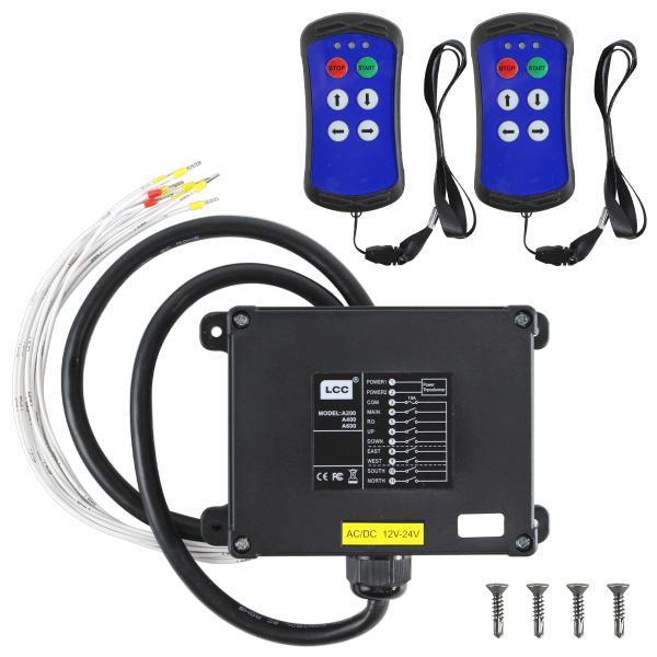 ・6ボタン　ワイヤレスリモコン電源：AC/DC 12V-24V【送信機】・6ボタン・周波数 : 433MHz・動作範囲 : 約100m（障害物なしの場合）・動作/保管温度：−35℃〜+75℃・防水性能：IP67・電池：単3アルカリ電池（2本...