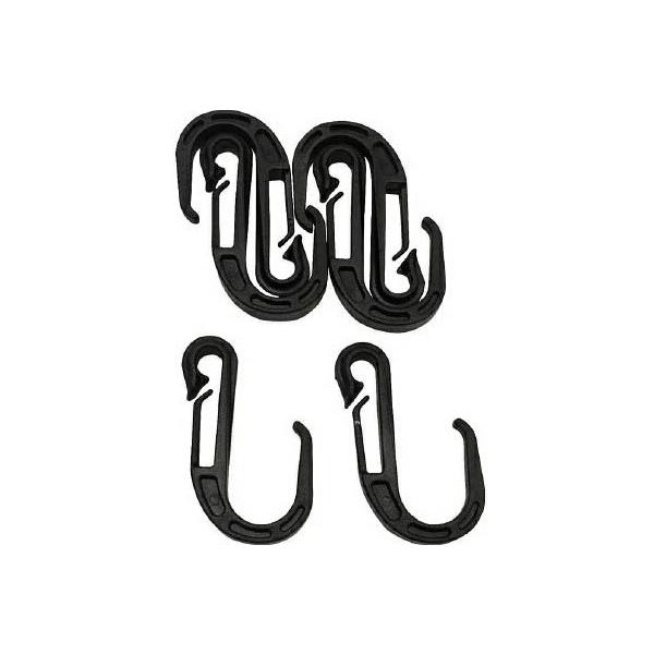 ●ゴムネット貼りに便利な樹脂製フック。●開口サイズ　17mm　　●6個入り