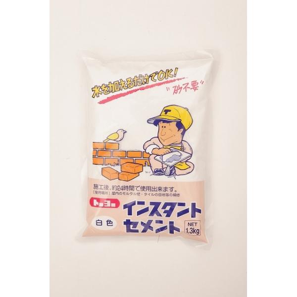 ●白色の炭酸カルシウムとセメントが配合され、水を加え練るだけで使用できます。●外壁等の補修、塗り替えなど●硬化時間：24時間（目安です。使用状況によって異なる場合がございます。）