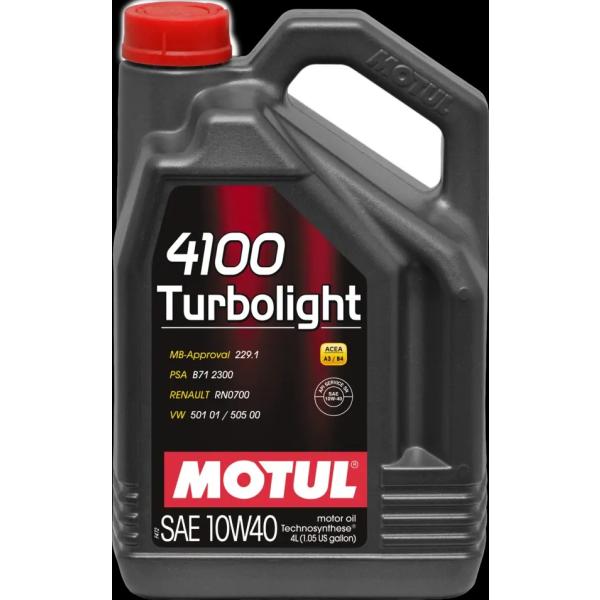 寒冷時の始動性に優れた、ヨーロッパに於けるMOTULのベストセラー。ガソリン/ディーゼル、ターボ/NAとエンジンを選ばないマルチオイル。フォルクスワーゲン、メルセデス・ベンツ 承認オイル。[品名]4100 Turbolight 10W40[...