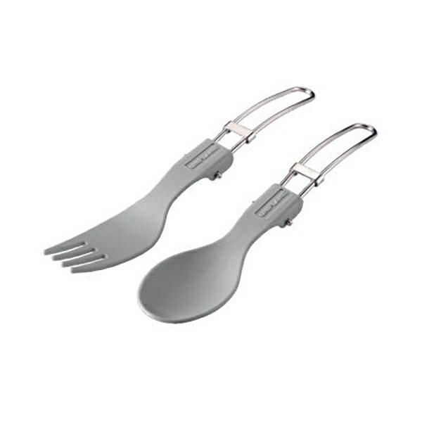 カラフルなカトラリーシリーズフォールディング仕様の軽量モデル。選べる6色展開。先端が樹脂製なのでフッ素等のコーティングを傷つけません。