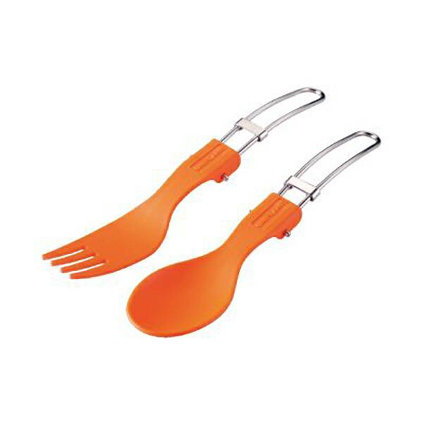 カラフルなカトラリーシリーズフォールディング仕様の軽量モデル。選べる10色展開。先端が樹脂製なのでフッ素等のコーティングを傷つけません。