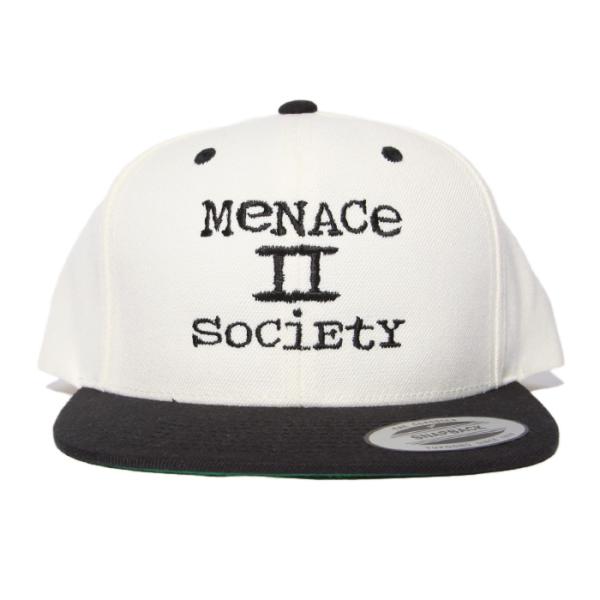 MENACE II SOCIETYデザインCAP各種入荷！大人気のスナップバックCAPとなり、バックはアジャスターでサイズ調節可能。男女兼用でご着用頂けるアイテムです！