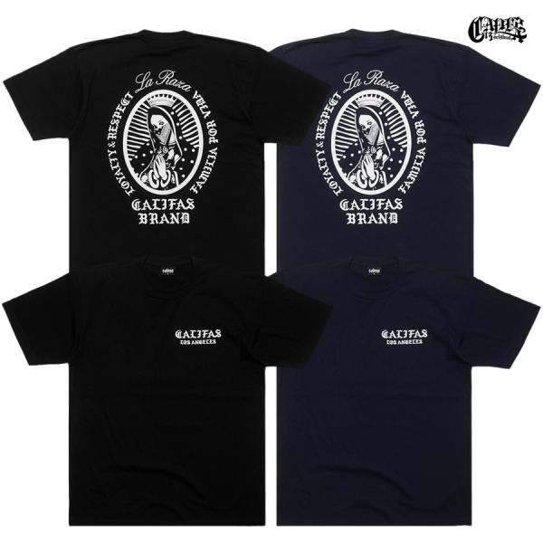 CALIFASより新作Tシャツが入荷！フロントにブランドネーム、バックにはマリアのプリントを施したクールなデザイン。しっかりと厚みのあるヘビーウェイトボディも魅力です。