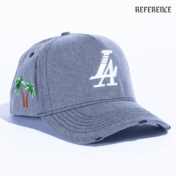 L.A.で話題の新鋭ヘッドウエアブランド"REFERENCE"スナップバックキャップ！アーティストやセレブ等の着用でも話題となり、リリース時には現地でも完売が続出。それぞれの都市をモチーフにした絶妙なフロントロゴと、サイドのデザイン刺繍が魅...