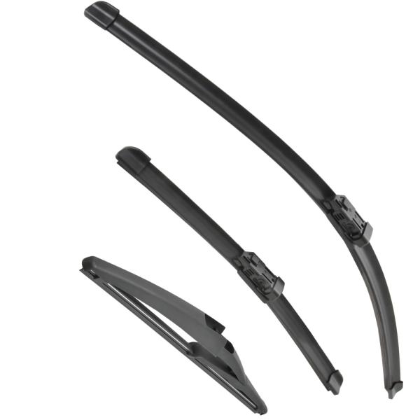 運転席・助手席フロント用エアロワイパー＋リアワイパー3本セットグラファイトより長寿命なフッ素樹脂（PTFE）コートラバー採用■適合車種：アバルト500　ABA-312141 2009(平成21)年4月〜■サイズ：600×350×275mm■...