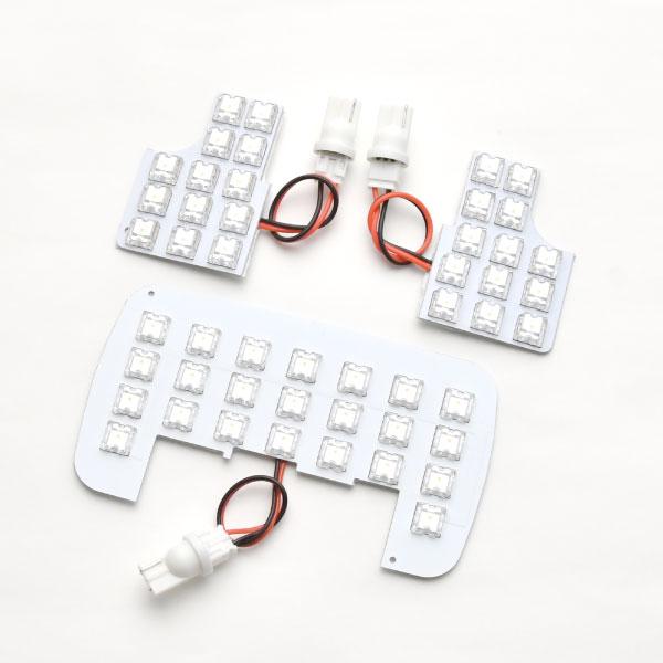 RIDER1746【セット内容】フロント：13発×2 端子形状：T10(裏面両面テープ無し)センター：23発×1 端子形状：T10合計3ピース49発(FLUX LED採用)【確認事項】純正LEDルームランプ装着車は取付不可車種によりゴースト...