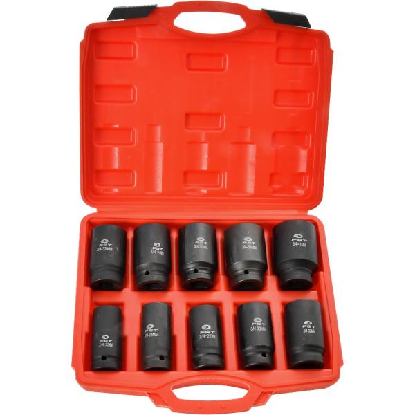 六角インパクトソケット10本セット ！■サイズ：22mm、24mm、27mm、30mm、32mm、 33mm、34mm、36mm、38mm、41mm■素材：クロムモリブデン鋼【確認事項】※輸入品のためソケットの表面上に錆が発生している場合が...