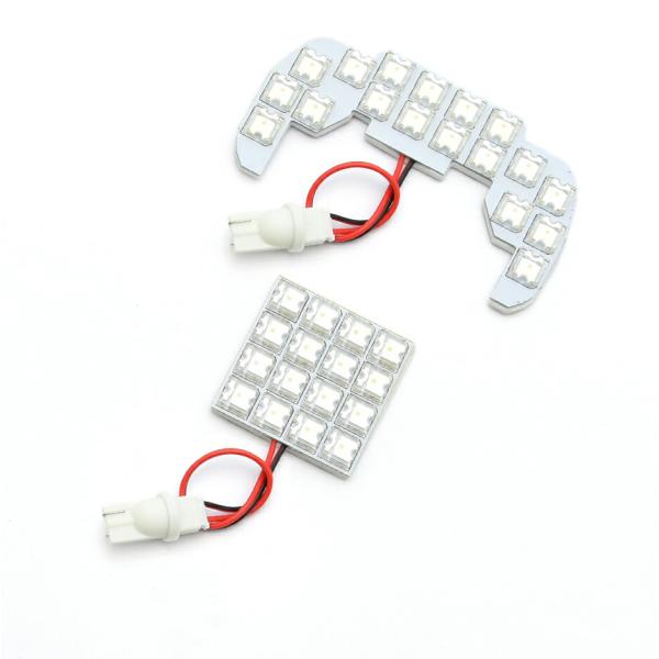 RIDER1675【セット内容】ミラー一体型車用フロント：18発 端子形状：T10ラゲッジ左上部：4×4連 端子形状：T10合計2ピース34発(FLUX LED採用)【確認事項】純正LEDルームランプ装着車は取付不可車種によりゴースト・微点...