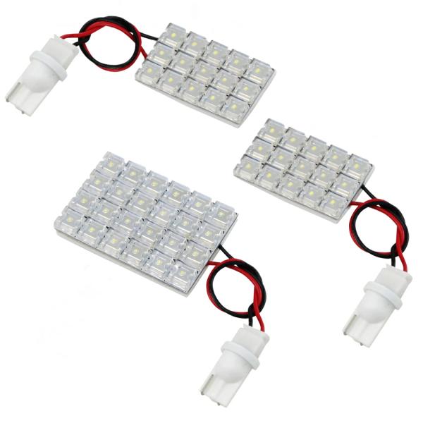 RIDER1777【セット内容】フロント：3×5連(2個) 端子形状：T10センター：4×6連 端子形状：T10合計3ピース54発(FLUX LED採用)【確認事項】純正LEDルームランプ装着車は取付不可車種によりゴースト・微点灯になる場合...