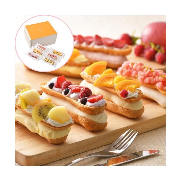 シュークリーム専門店「クレーム デ ラ クレーム」がお届けするエクレアタイプのシューアイス。■配送不可地域：離島は配送不可■温度帯：冷凍■アレルゲン表示：（義務7品目）小麦、卵、乳成分■アレルゲン表示：（推奨21品目）オレンジ、キウイ、大豆...