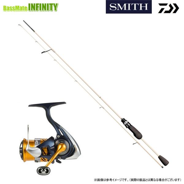 納期:2〜4日予定(土日祝水曜を除く)お取寄せでのご発送これからトラウト(管理釣り場)の釣りを始められる初心者の方に最適な、当店おすすめ、ロッドとリールのセットです。【ロッド：スミス T-エリアファン TAF-54UL ヒノキ】一匹一匹と楽...