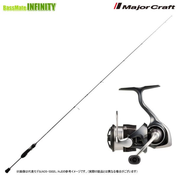 納期:2〜4日予定(土日祝水曜を除く)お取寄せでのご発送これからアジングを始められる初心者の方に最適な、当店おすすめ、ロッドとリールのセット商品です。【ロッド：鯵道 アジドウ 5G AD5-S622UL/AJI 】その感度・軽さ、まるで指先...