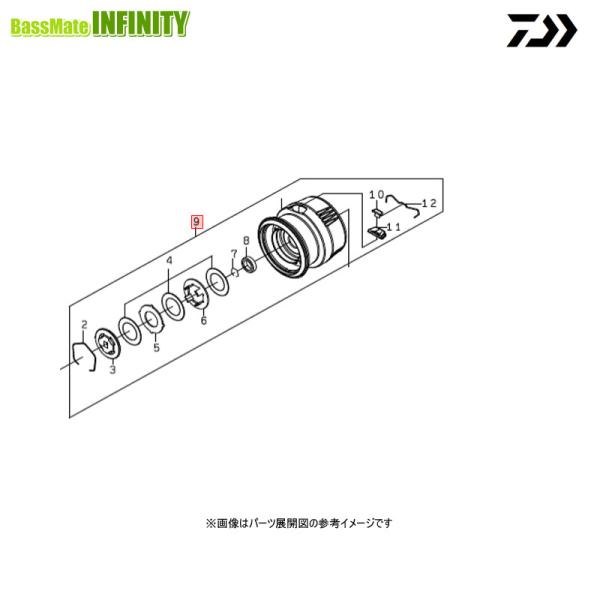 納期:1〜2週間程度でのご発送予定ダイワ　23 エアリティ PC LT2500-H(4550133328367)用 純正標準スプール商品は画像9番のパーツ一式（2〜8、10〜12番）が組まれた状態となります。こちらの商品はメーカーへのパーツ...