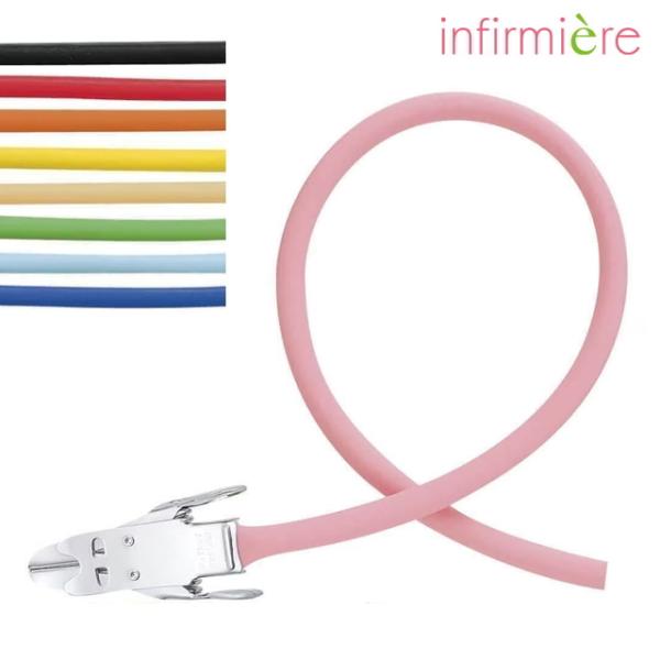 患者さんに配慮できて白衣に映える駆血帯●素材/天然ゴム●サイズ/長さ約450mm(直径8.5mm)