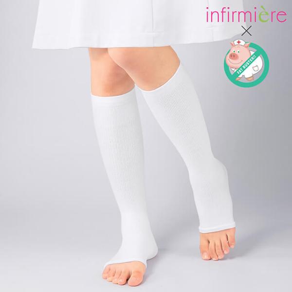 【機能性に優れたブランドソックス】シリーズ『最強着圧』のオープントゥタイプが登場！強力着圧のオープントゥでムレにくく快適【こだわりPoint】・土踏まず部分を強力着圧！・土踏まずを持ち上げることで足裏への負担を緩和し疲労軽減にも！【綿混】【...