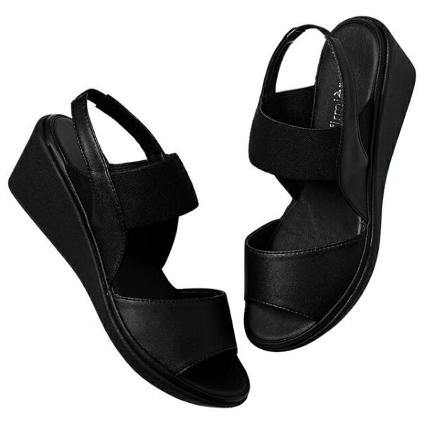 甲ゴムベルト仕様で甲高さんも痛くならない1足です！かかと部分にもゴムを使用して織脱ぎ履き楽々。屈曲性のあるソールを使用しており動きやすくなっています。6cmヒールなのでスタイルアップ効果も◎【アンファミエオリジナル】【ヒール高約6.0cm】...