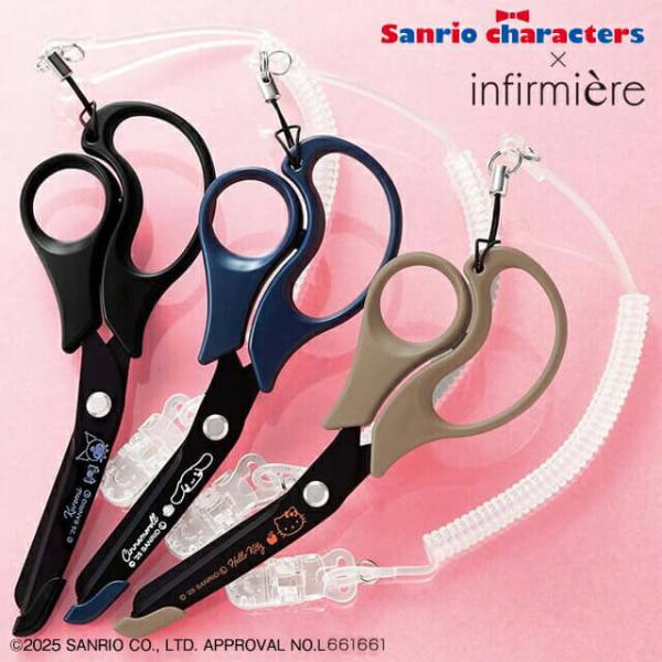 使いやすい機能性の医療用ハサミと人気のキャラクターがコラボ！握りやすい大きな指リングで手の大きい方も使いやすい設計に！・のびるストラップ付き・落下防止のクリップ付き・フッ素コート加工・刃先ガード【アンファミエオリジナル】【日本製】【商品詳細...
