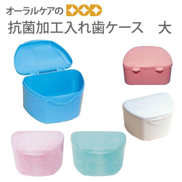 抗菌加工、上下総義歯が入ります。サイズ：幅95×奥行70×高さ55mm日本製