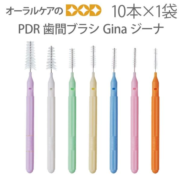 品名PDR 歯間ブラシ Gina ジーナ内容量10本×1袋材質毛：ナイロン　柄：ポリプロピレン　キャップ：ポリプロピレン耐熱温度70℃製造ベトナム製