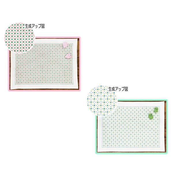 「一目刺し」とは、刺し子の技法のひとつで、一定の針目で縦、横、斜めと同じ方向を順に刺していく技法です。図案は布にプリント済みなので、初心者の方もお楽しみいただけます。<br>●こちらの商品は、北海道・沖縄・離島への配送は、別途送...