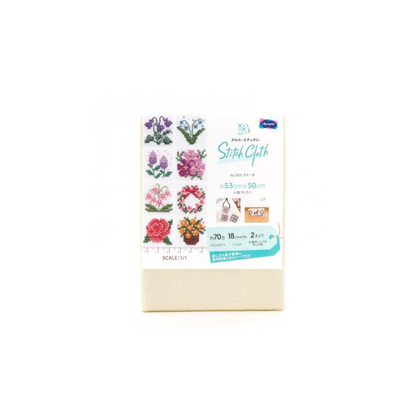 マス目がわかりやすくクロスステッチに最適です。<br>●こちらの商品は、北海道・沖縄・離島への配送は、別途送料がかかる場合がございますので、予めご了承くださいませ。