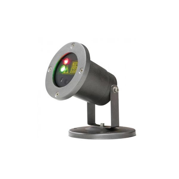 コンセントに差すだけで、レッド・グリーンの光線が周辺を鮮やかに彩ります。点灯パターンは7パターン。明暗センサー付きで暗くなると自動点灯。面倒な飾りつけや片付けの手間などいらず、簡単に設置できます。<br>●こちらの商品は、北海道...