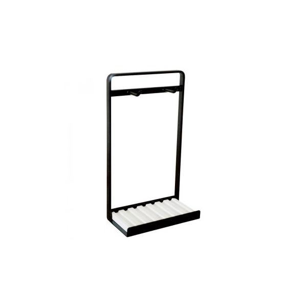 ドライトレイ付のメガネスタンド。ドライトレイは珪藻土でできており、コンタクトレンズのケースを乾かしたり、アクセサリーの一時置きに便利。サニタリーに置いておけば、お出かけ前の身支度が簡単にできます。<br>●こちらの商品は、北海道...