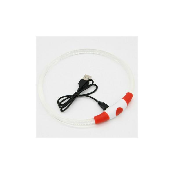 強力なLEDライトで遠方にいるペットまで視認が可能です(発光条件によって実際の距離は異なります)。暗闇でもペットの安全性を確保し、位置を光ってお知らせします。USBで再充電が可能で経済的。ペットの取付け位置に合わせてカットができます。早い点...