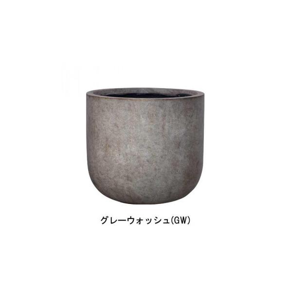 ウォッシュ加工で仕上げた、ファイバーセメント鉢。木の化石を模したグレー色です。<br>●こちらの商品は、北海道・沖縄・離島への配送は、別途送料がかかる場合がございますので、予めご了承くださいませ。