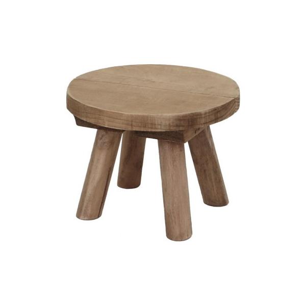 小物やプランターを置ける、丸型のウッドスタンド。<br>●こちらの商品は、北海道・沖縄・離島への配送は、別途送料がかかる場合がございますので、予めご了承くださいませ。