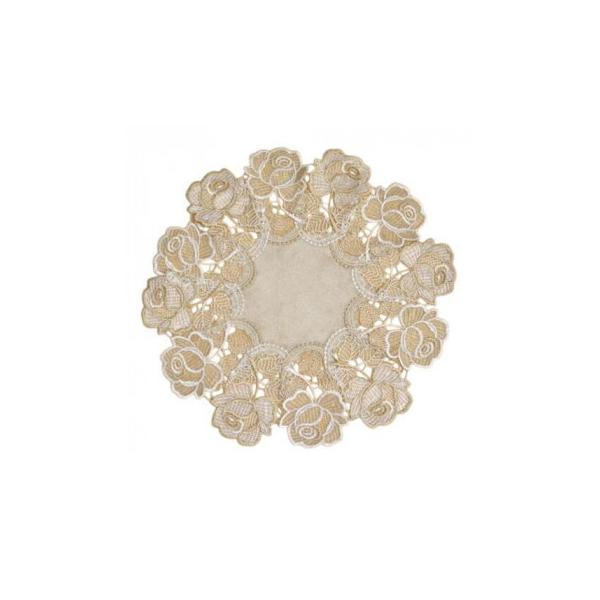 ベルベットレーステーブルセンターです。<br>●こちらの商品は、北海道・沖縄・離島への配送は、別途送料がかかる場合がございますので、予めご了承くださいませ。