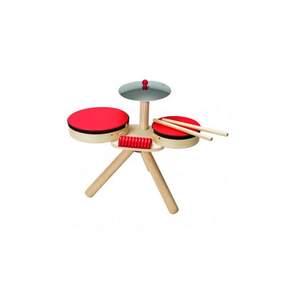 この子どもサイズのドラムセットで、ステージの主役になりましょう。2種類の大きさの異なるドラム、バチ2本、シンバルとギロのセットです。このセットの高さは30センチ以上です。<br>●こちらの商品は、北海道・沖縄・離島への配送は、別...