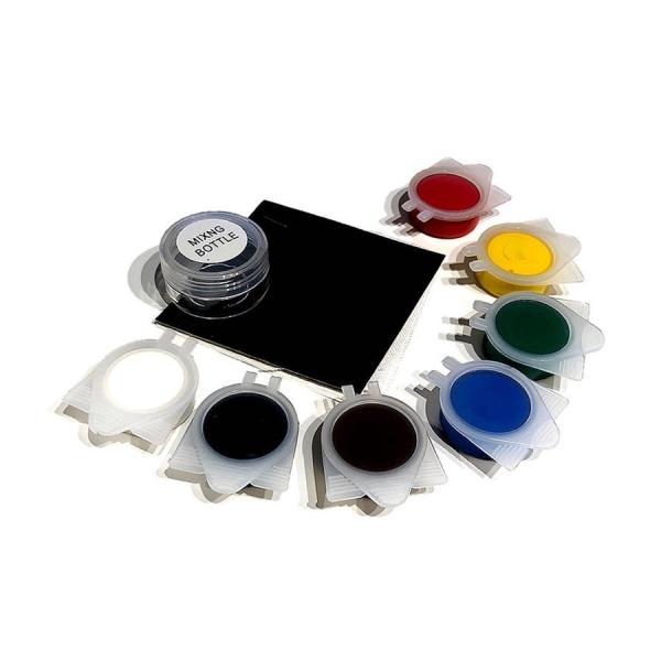 革製品の簡単補修使えなくなったレザーアイテムが蘇る♪このシート修理キットは破れてしまった家のレザーソファや車シート服のレザーアイテムを修理したい人にとっておきのアイテムですよ♪レザービニール修理キットの使い方は簡単♪色付きの化合物を塗り木目...