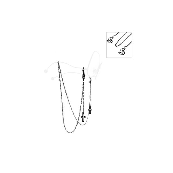 ゴシックテイストが好きな方必見！！チェーンもチャームもブラック・アウトされた「ゴシックチェーン」が登場！定番モチーフの十字架（クロス）に加え、かわいい猫（キャット）、ダークな蝙蝠（バット）の全３種をご用意しました！ブラック大好きなあなたのた...