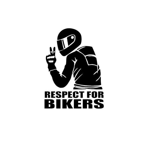 RESPECT FOR BIKERS パート2 ステッカー車もバイクも大好きなあなたへ、、、車に乗っていても横を通るバイクがつい気になる、、、リアにこのステッカーが貼ってあるとバイカーさんも安心かもしれませんね♪※ホワイトは反射材が入ってい...