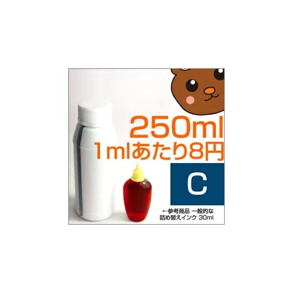 商品名詰め替えインク エプソン用 (非純正インク) 250ml 大容量タイプ 染料 シアン対応カートリッジSAT-6CL MUG-4CL KAM-6CL-L KUI-6CL-L KAM-6CL KUI-6CL ITH-6CL IC6CL80...