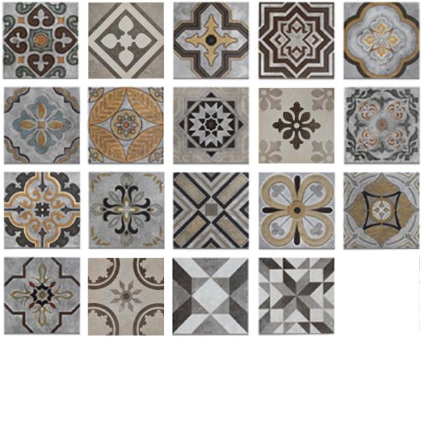 200角のおしゃれなタイル"製品の仕様についてサイズ幅:200mm 奥行き:200mm 厚み:10mm 24枚:約0.96平米重量1枚:0.7kg素材陶器セット内容本体発注単位1セット(24枚)より備考 模様はランダムで封入されており、同じ...