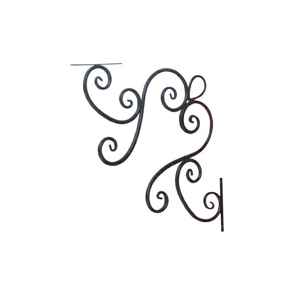 窓枠などコーナーの装飾に使えるおしゃれなアイアン飾り。