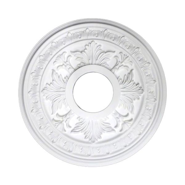 主に天井装飾として用いられるロゼットモールディング。大変軽い発砲ポリウレタン素材で扱いやすい装飾材です。シャンデリアと組み合わせることで格調高い空間に仕上がります。