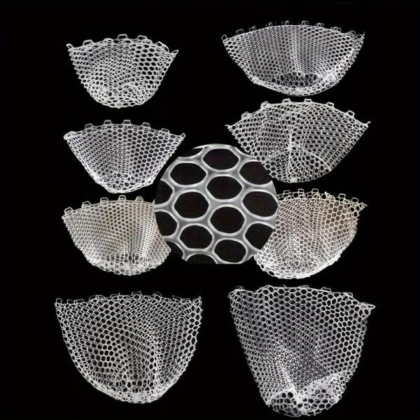商品名白いシリコンメッシュネット 軽量ネット 釣り道具ネットバッグ 釣り針に引っかからず 無臭 魚に優しい 8仕様