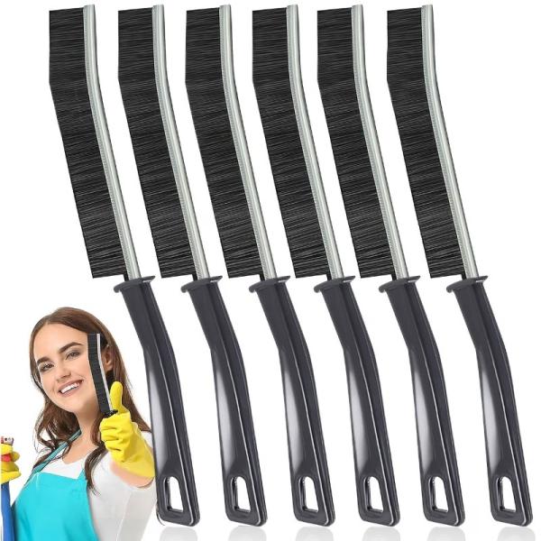 6個セット 硬毛隙間クリーニングブラシ - 薄い隙間用、スモールクリーニングブラシ、グラウトブラシ、キッチンブラシ、トイレ・バスルーム・家庭用洗浄ツール、バスタブ・シンク・窓用