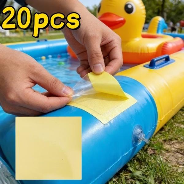 20個 防水 PVC 補修パッチ テント スイミングリング シュラフ インフレータブルギア アウトドア緊急用 透明 テント フロート 漏れ 破れ 即時対応