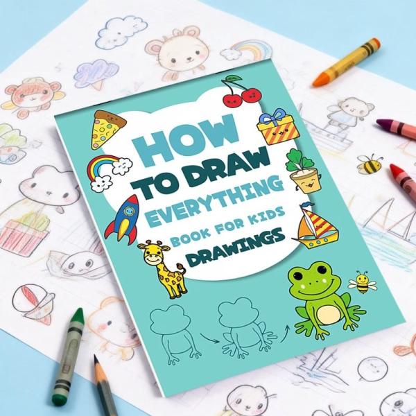 32ページお絵かきブック：4ステップで絵を完成させる！あらゆるものを描く方法、ステップバイステップの描画ブック、塗り絵、パターン分解で描く方法を学べる
