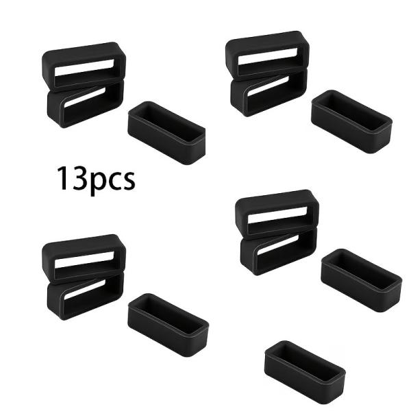 靴・バンド用交換用ストラップバックル 13個セット - マルチシングルループバックル留め具、リストバンド・ヘッドバンド・ベルトループ用ファスナー