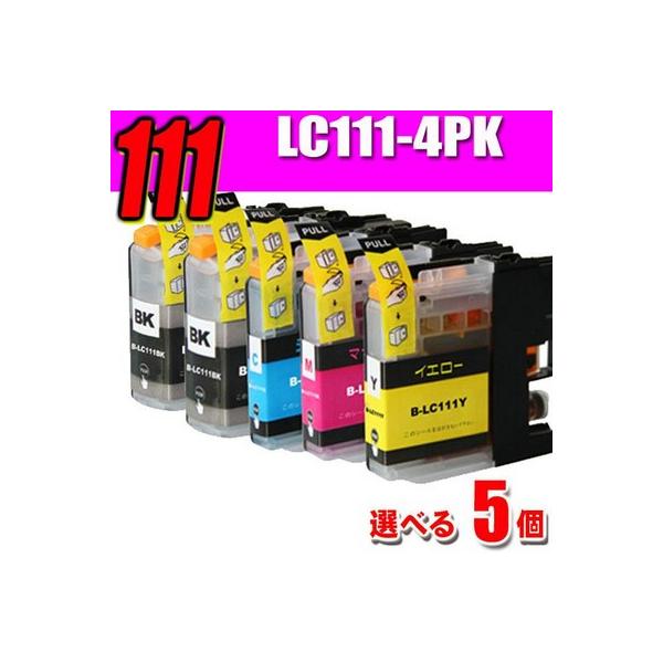 LC111 インクカートリッジ プリンター インクカートリッジ対応メーカー:brother(ブラザー)インクタイプ:染料内容：ブラザー互換インクカートリッジ LC111BK ブラック/ LC111C シアン/ LC111M マゼンタ/ LC...